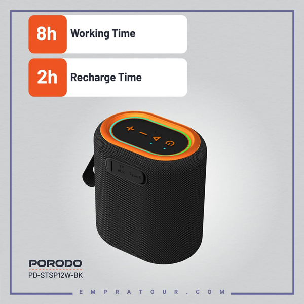 اسپیکر بلوتوثی پرودو Porodo Soundtec Rave Portable Speaker | امپراطور ...
